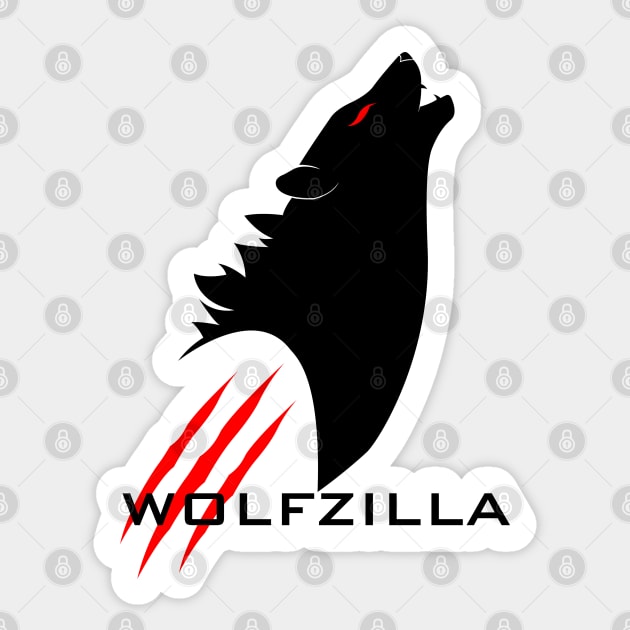 10 - Wolfzilla - Godzilla - Sticker | TeePublic